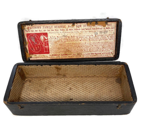 Antique Advertising Box, Mattson Family Syringes – Duckwells